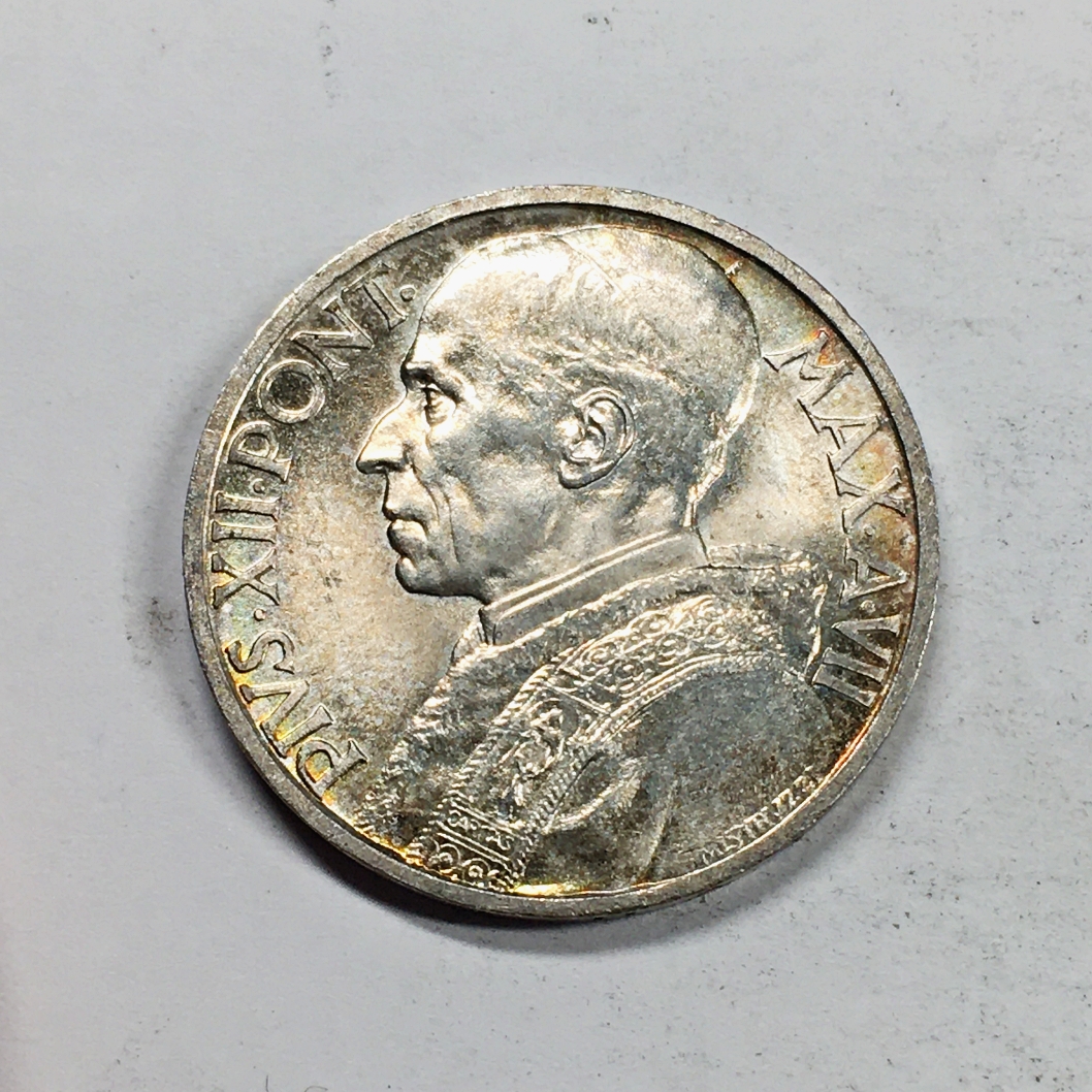 1945 Vatican 5 Lire Pope Pius XII | Property Room