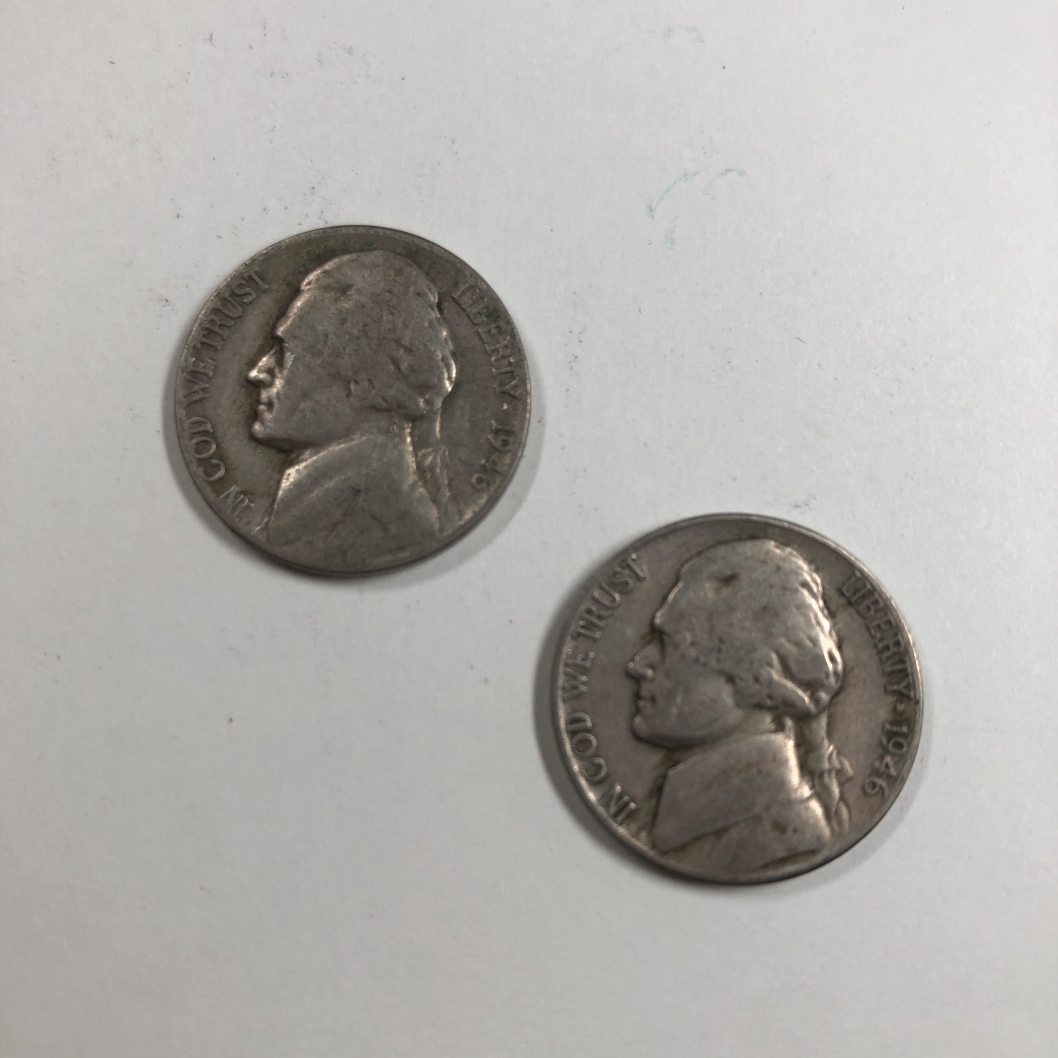 1946 P&D Jefferson Nickels *First Year of Type 2 | Property Room