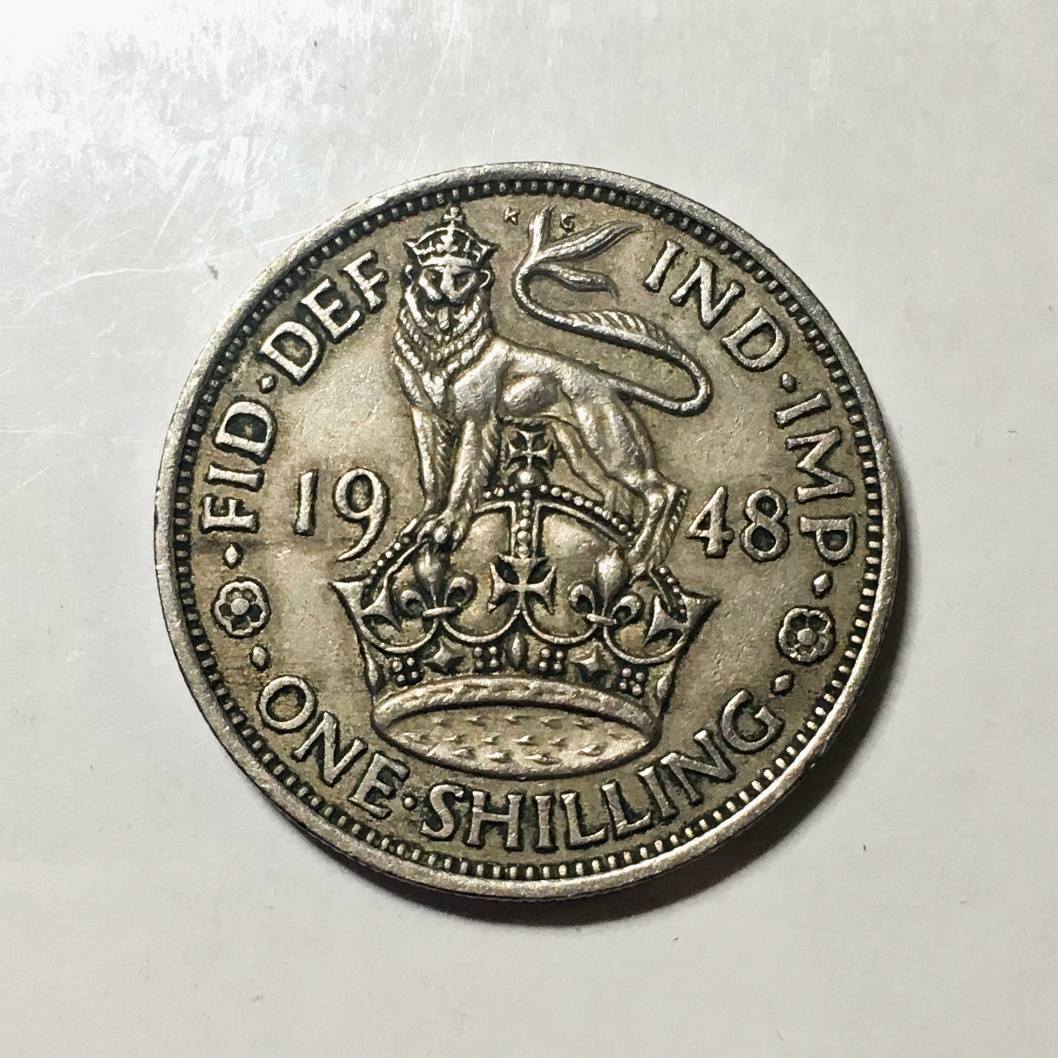 1948 British Silver Schilling Coin | Property Room