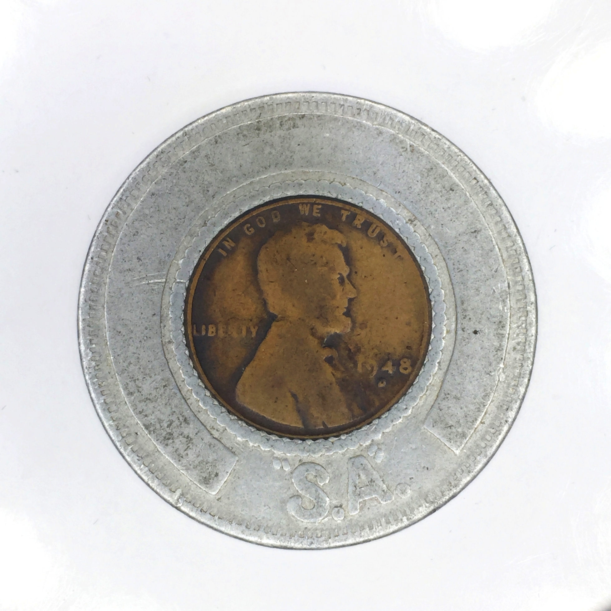 1948 "S.A." Encased Cent | Property Room