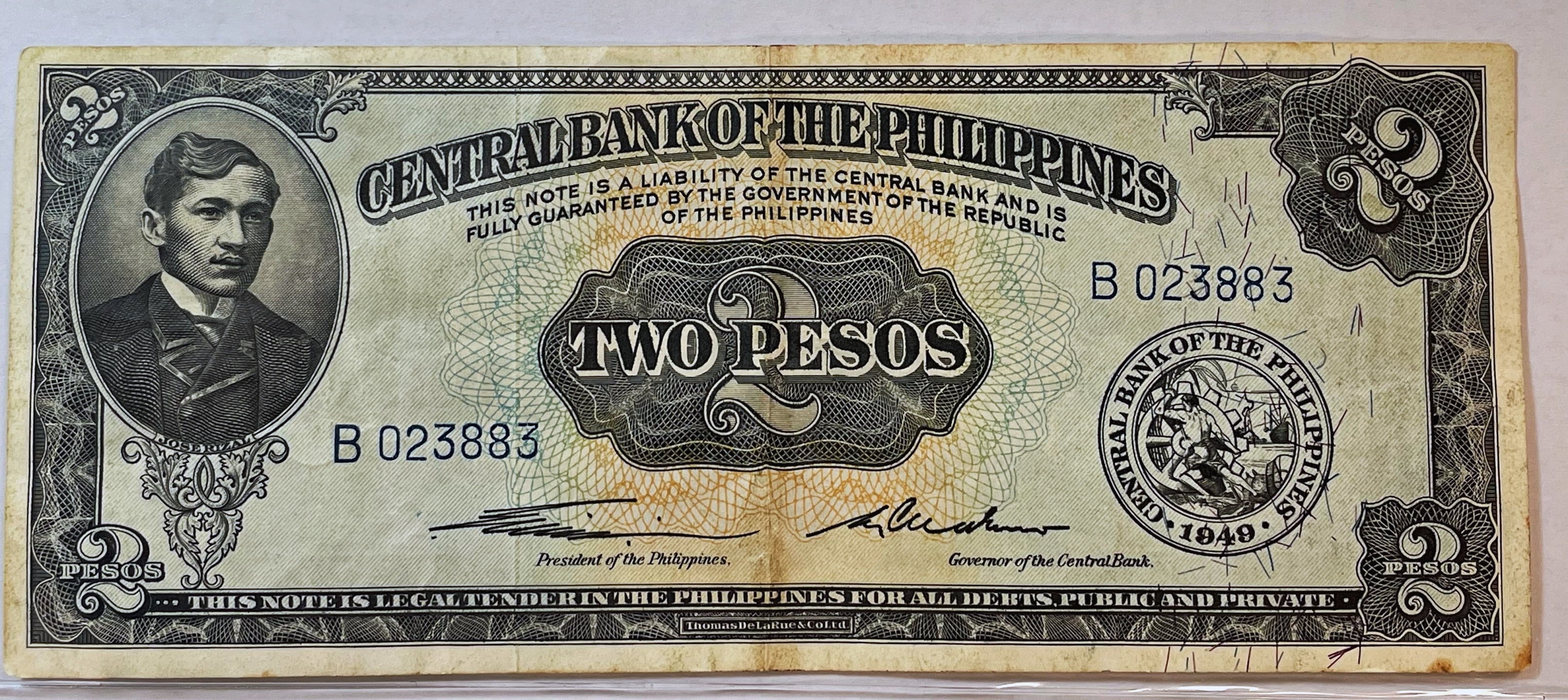 1949 Philippines 2 Pesos Note | Property Room