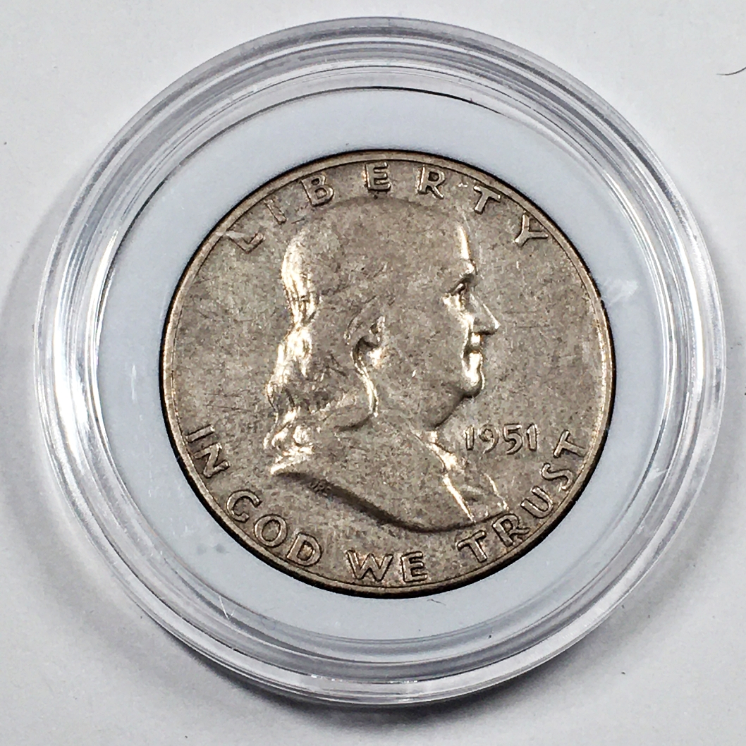 1951 American 90% Silver Half Dollar w/ Capsule | Property Room
