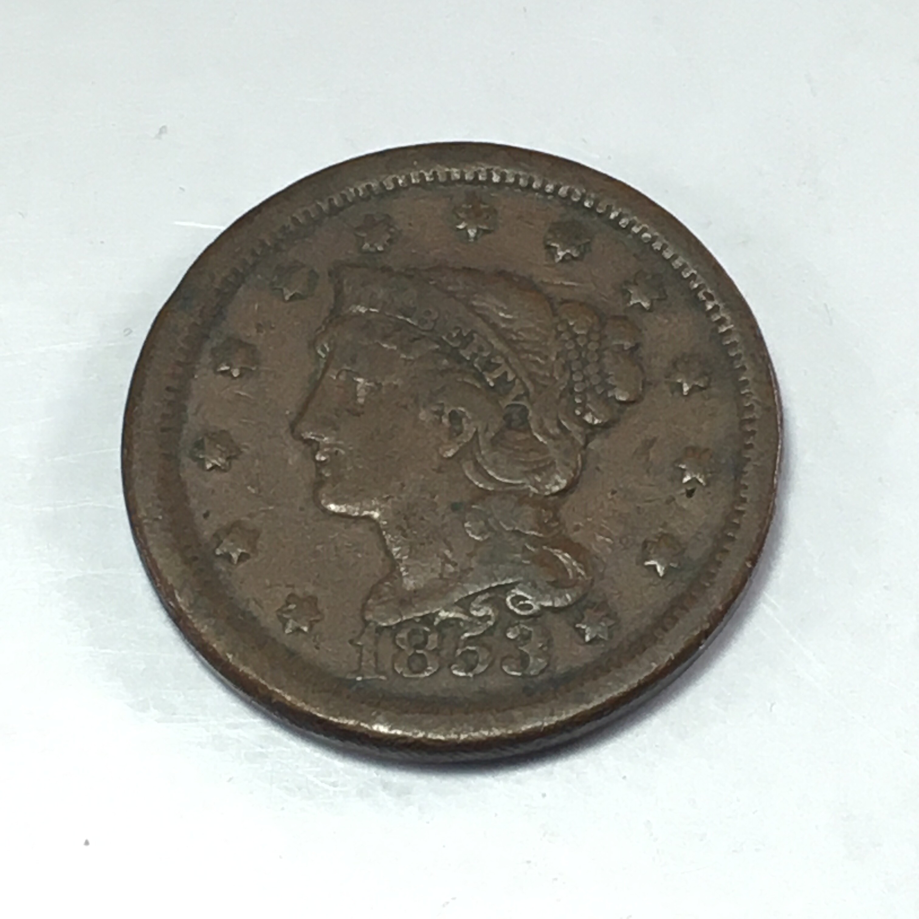 1953 Braided Hair Large Cent*LIBERTY Fully Visible | Property Room