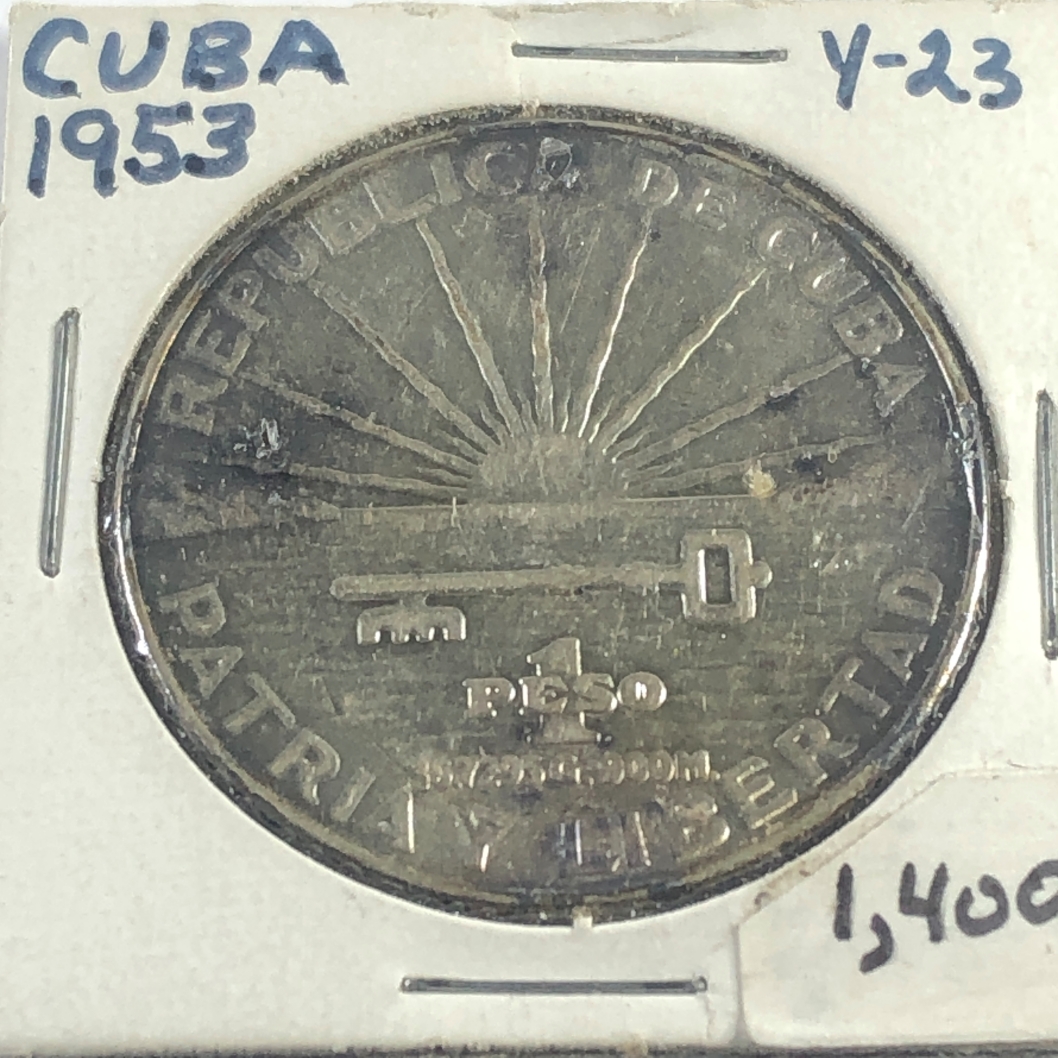1953 Cuba Proof Silver 1 Peso Libertad*36.7295 Grams .900 Silver ...