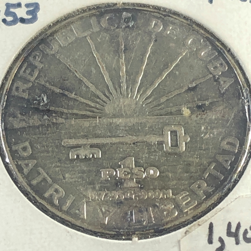 1953 Cuba Proof Silver 1 Peso Libertad*36.7295 Grams .900 Silver ...