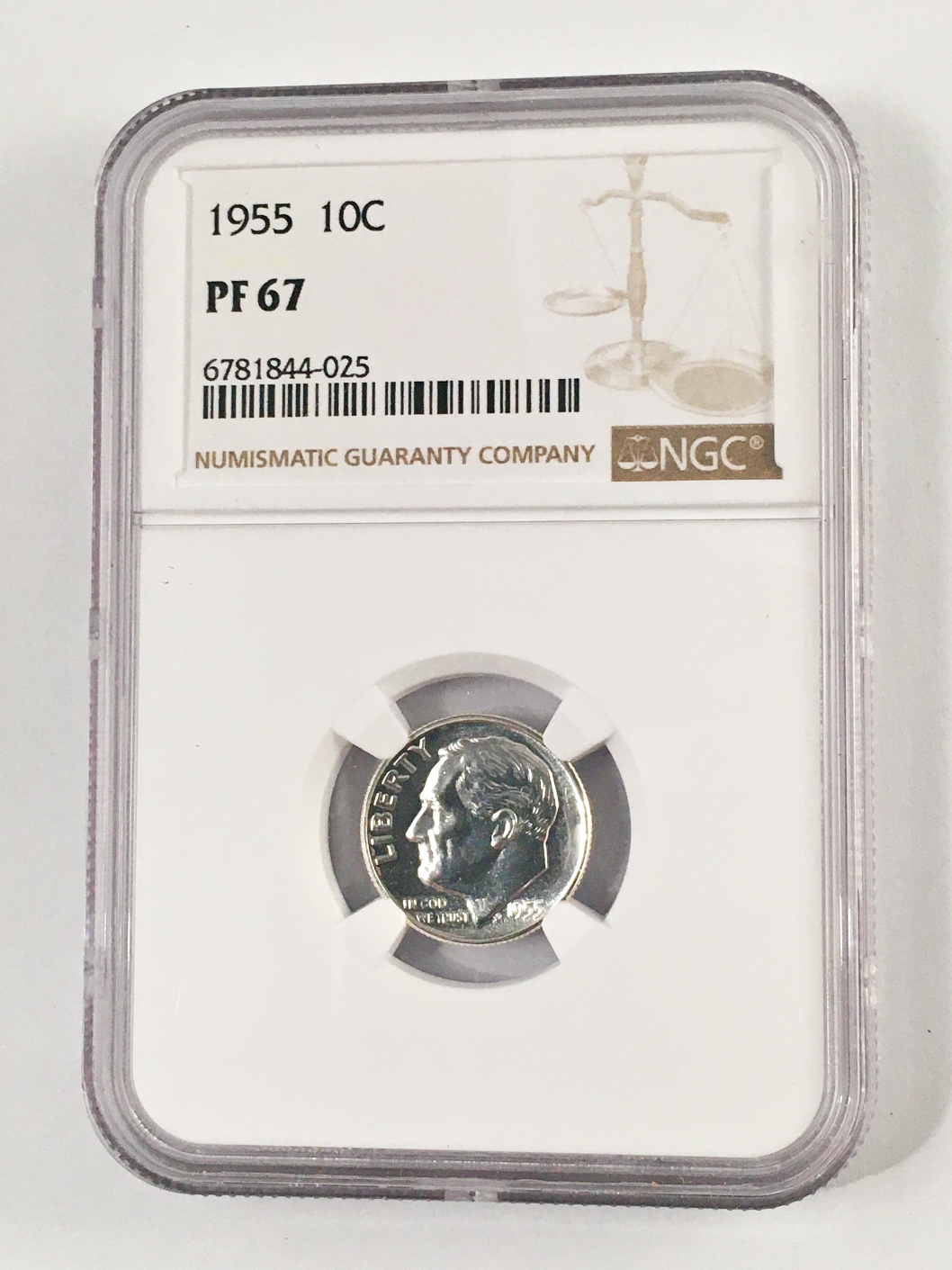 1955 Silver Proof Roosevelt Dime*Graded PF67 by NGC | Property Room