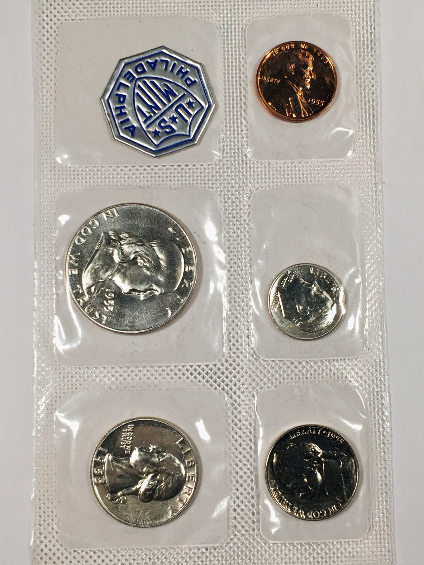 1955 United States Mint Coin Set*Struck at Philadelphia*In Original ...