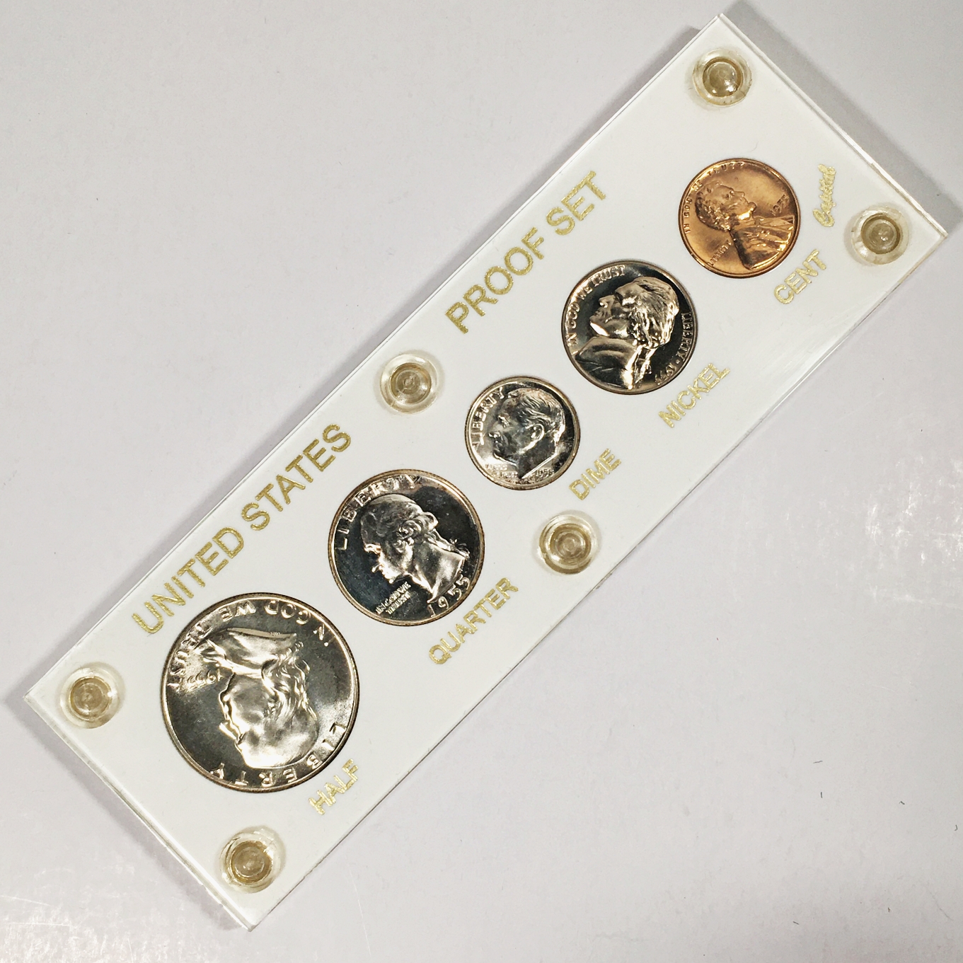 1955 United States Silver Proof Set*In Capital Holder*Deep Cameos ...