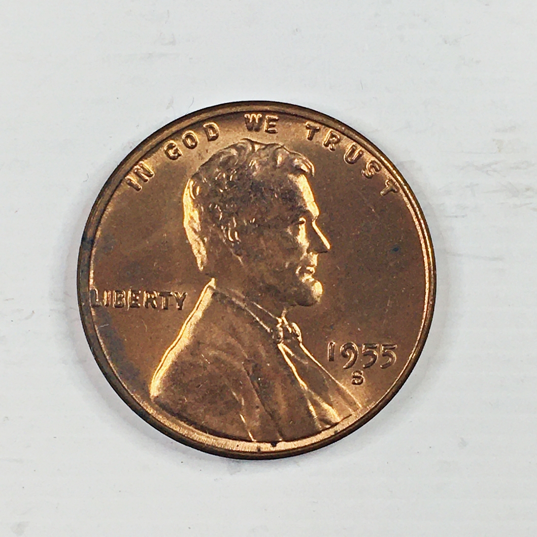 1955-S Lincoln Head Wheat Cent*High Grade Red | Property Room