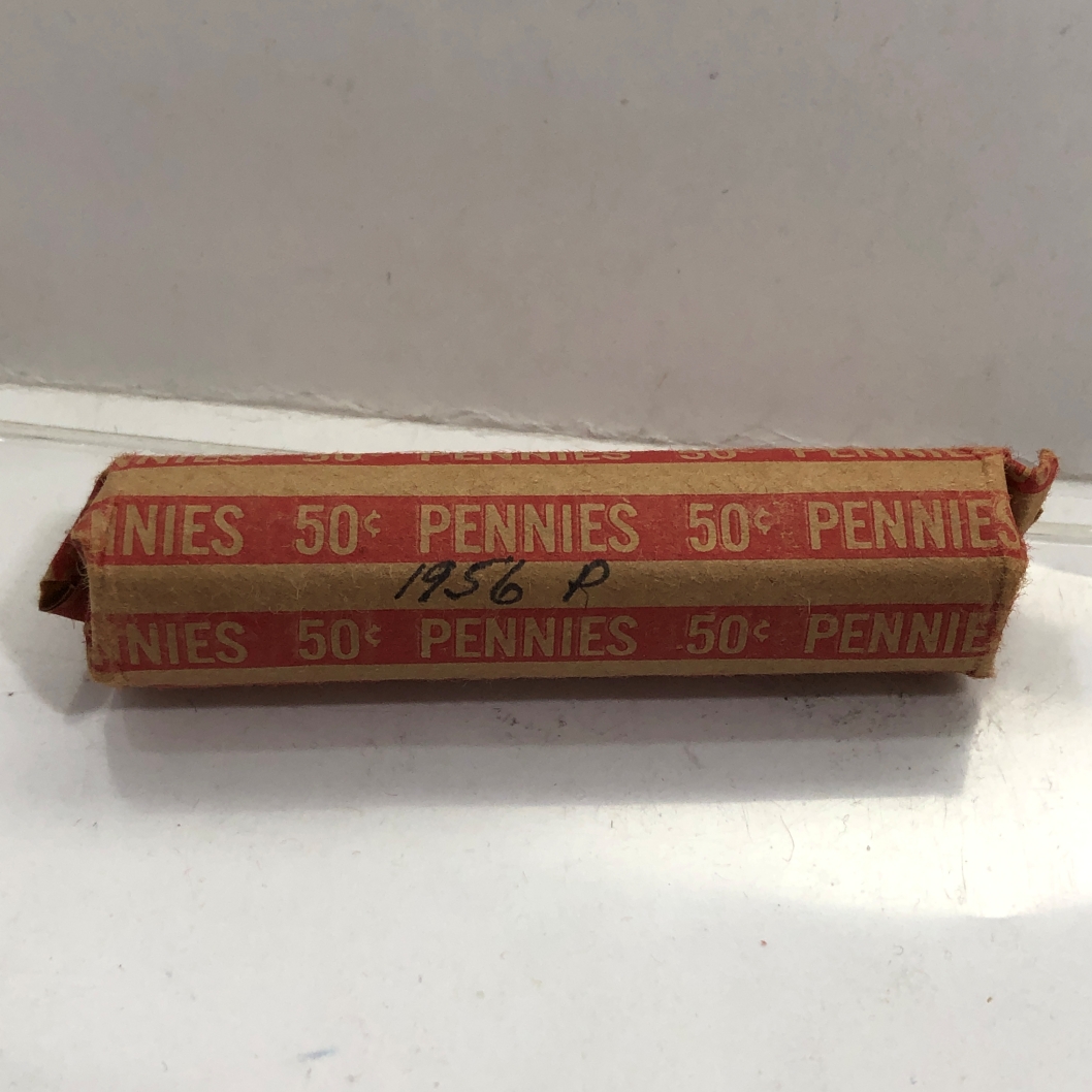 1956 Wheat Back Lincoln Cent Roll *50 coins | Property Room