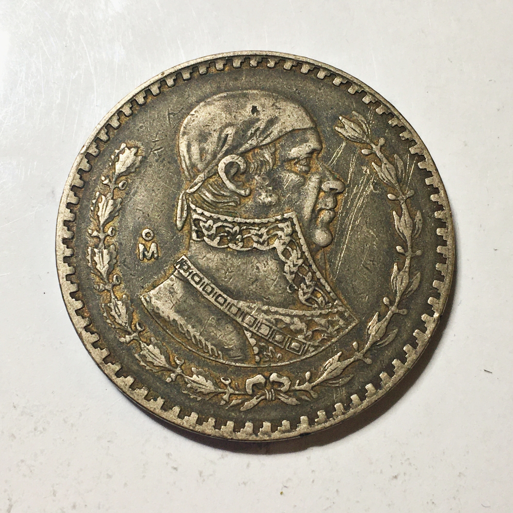 1957 Mexico Silver 1 Pesos Coin | Property Room