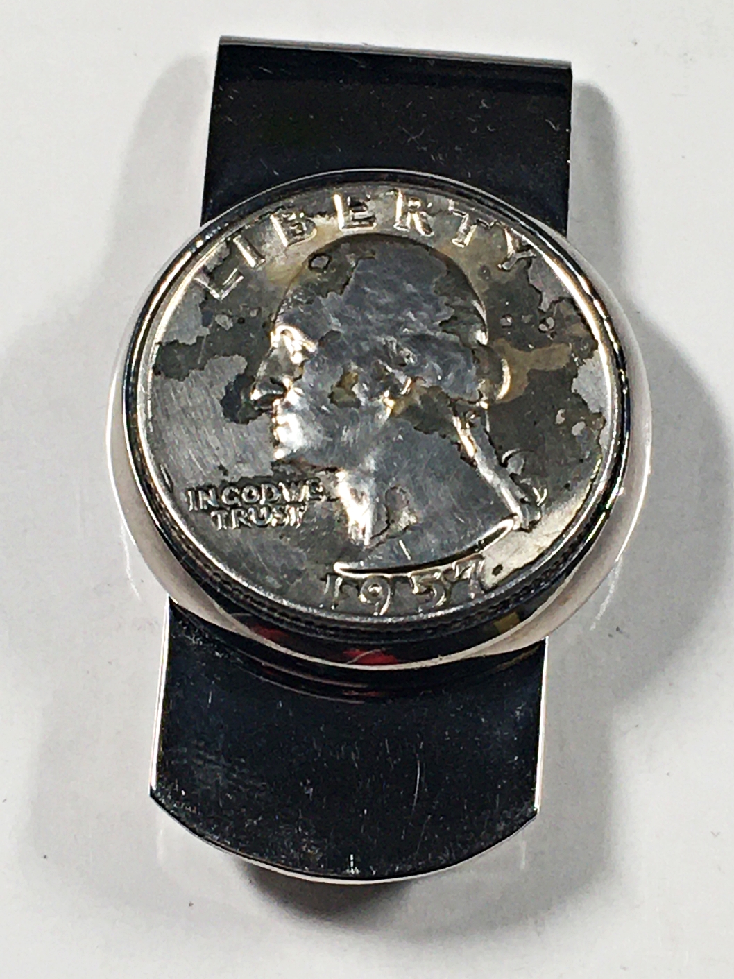 1957 Silver Washington Quarter Money Clip | Property Room