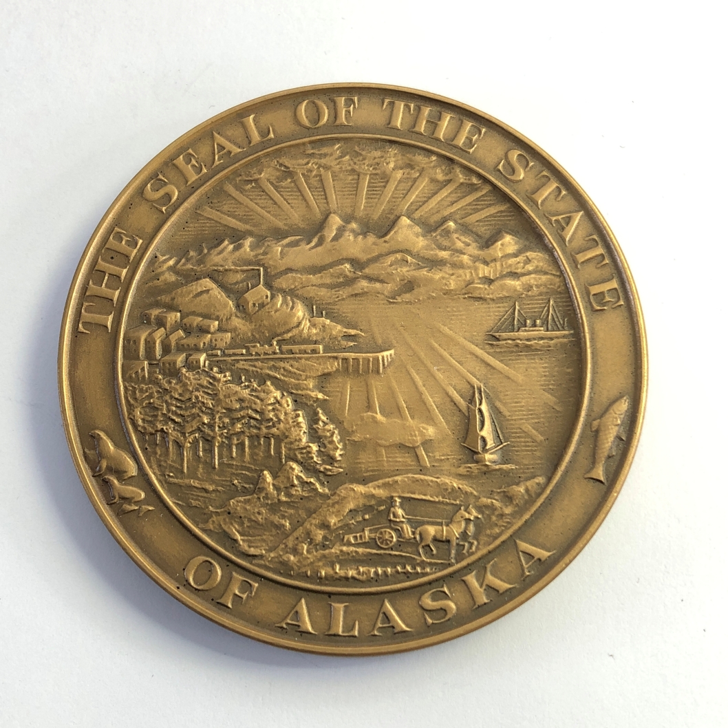 1959 State of Alaska Admission Bronze Medallion Commemorative*2.5 ...