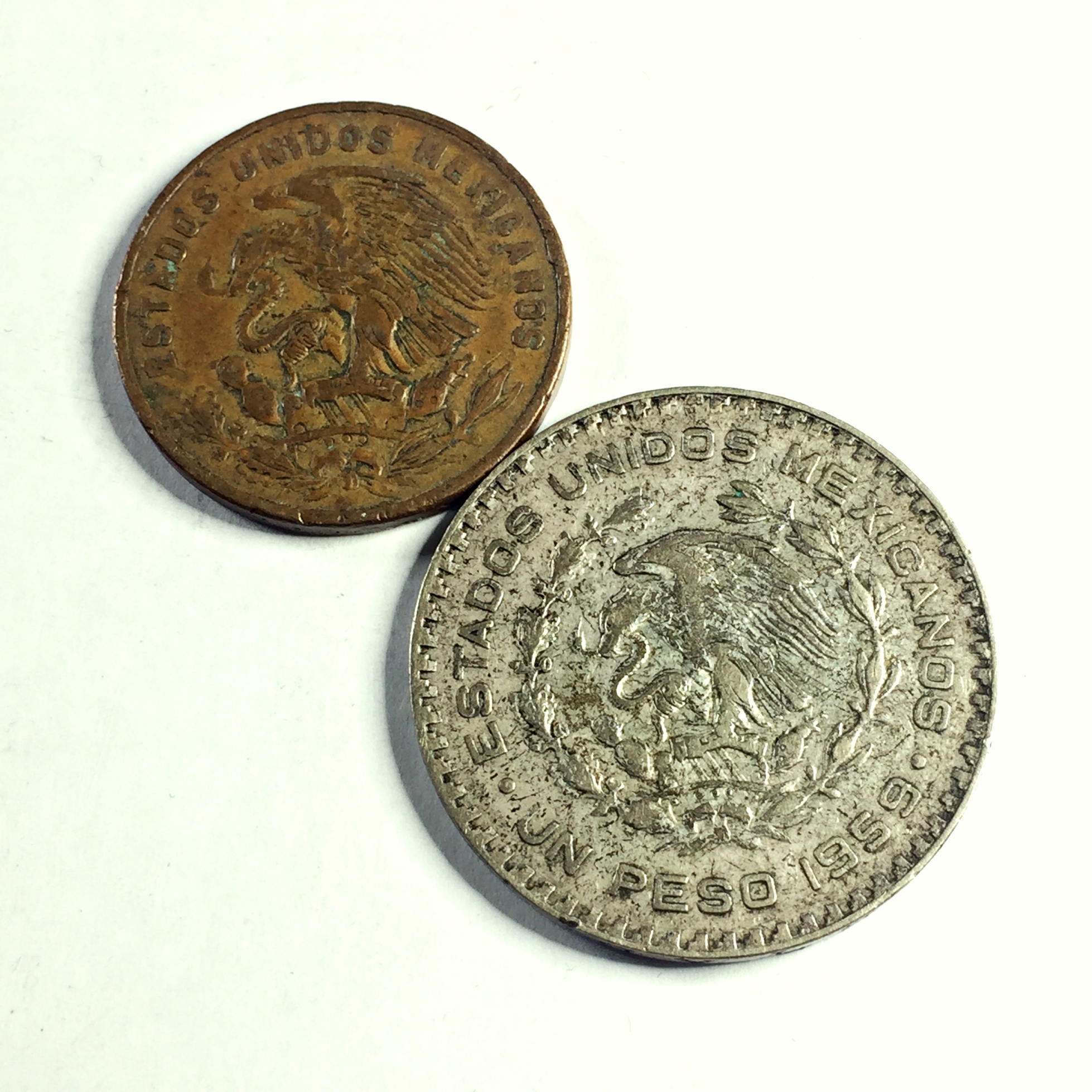 1959Mo Mexican Silver Peso & 1966 Mexican 20 Centavos | Property Room