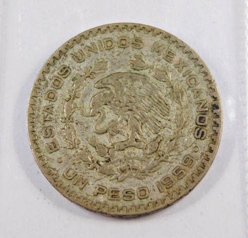 1959Mo Mexican Silver Peso | Property Room