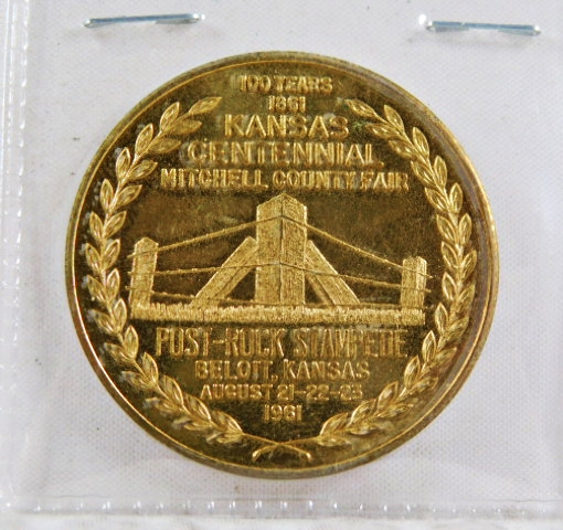 1961 Kansas Centennial Celebration Commemorative Medallion | Property Room