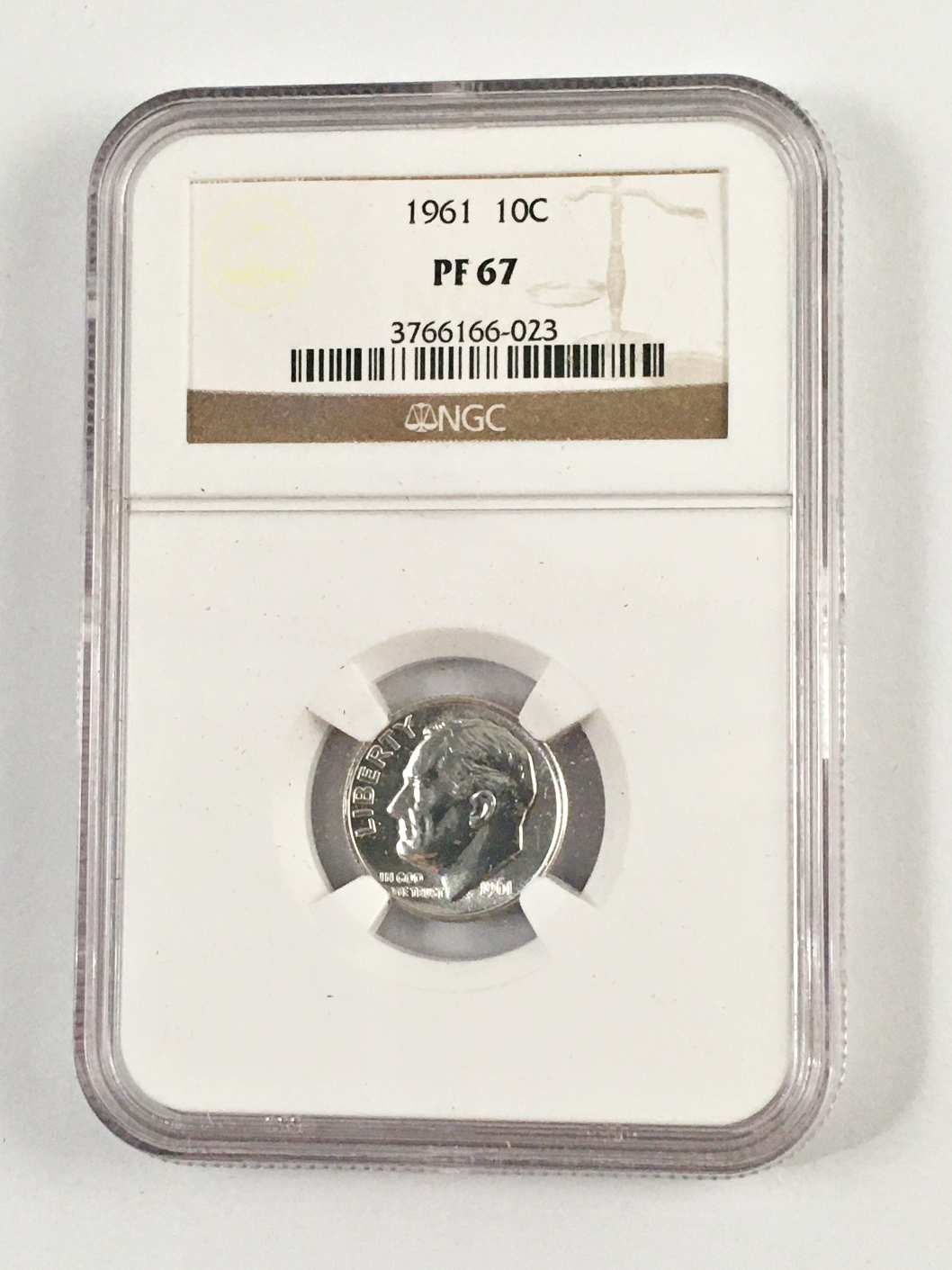 1961 Silver Proof Roosevelt Dime*Graded PF67 by NGC | Property Room