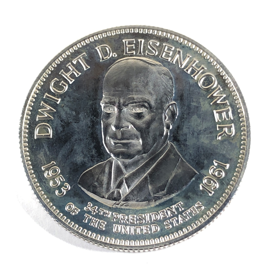 1961 Sterling Silver Round Commemorating Dwight D. Eisenhower*Proof*In Capsule | Property Room