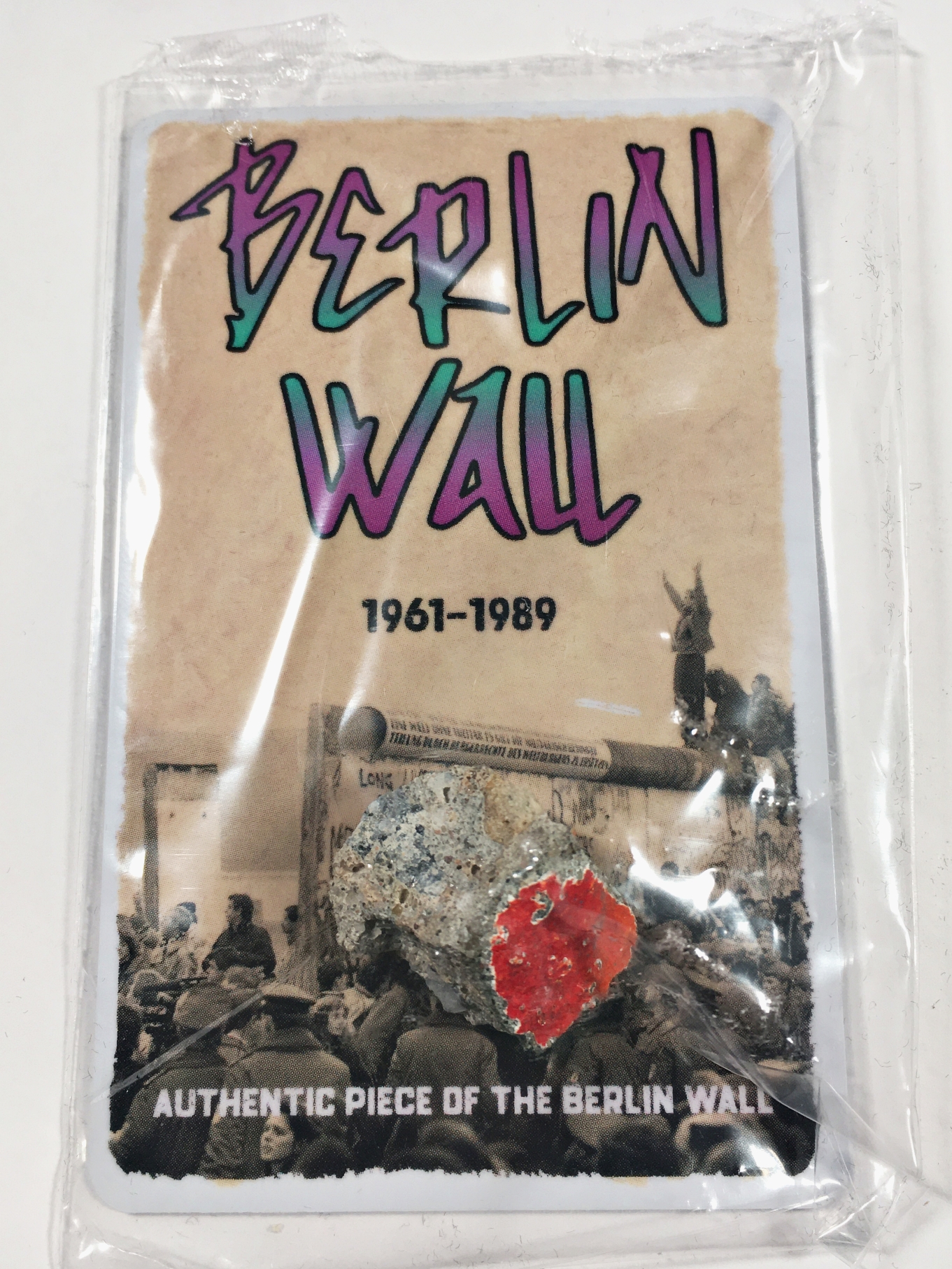 1961-1989 Authentic Piece of the Berlin Wall*Cold War Construction*On ...