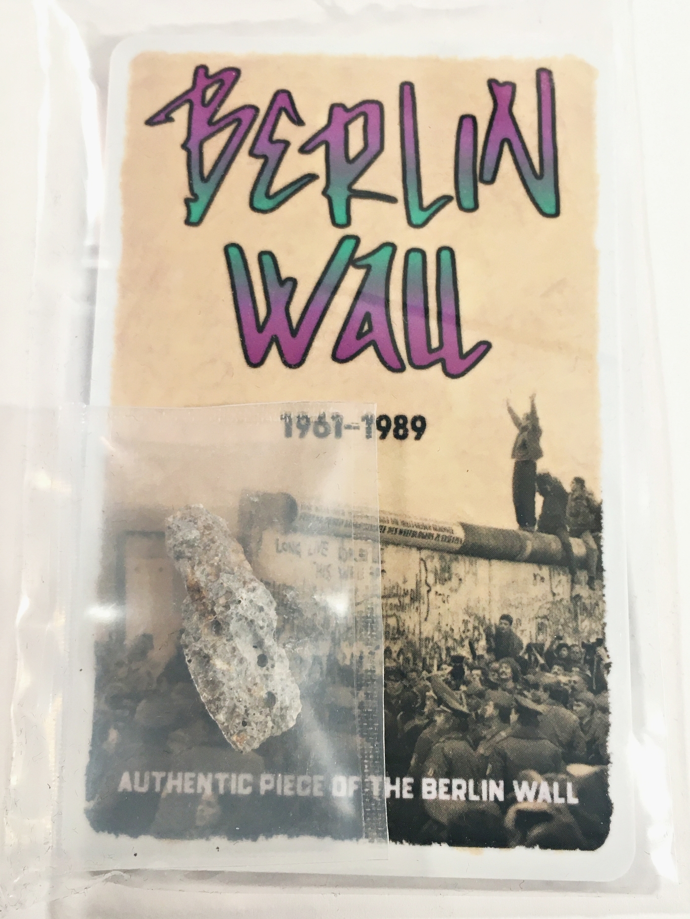 1961-1989 Authentic Piece of the Berlin Wall*Cold War Construction*On ...