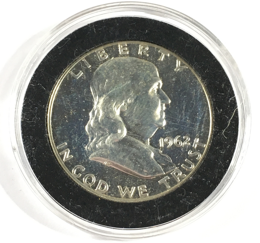 1962 Proof Silver Franklin Half Dollar*Deep Cameo*In Protective Capsule ...