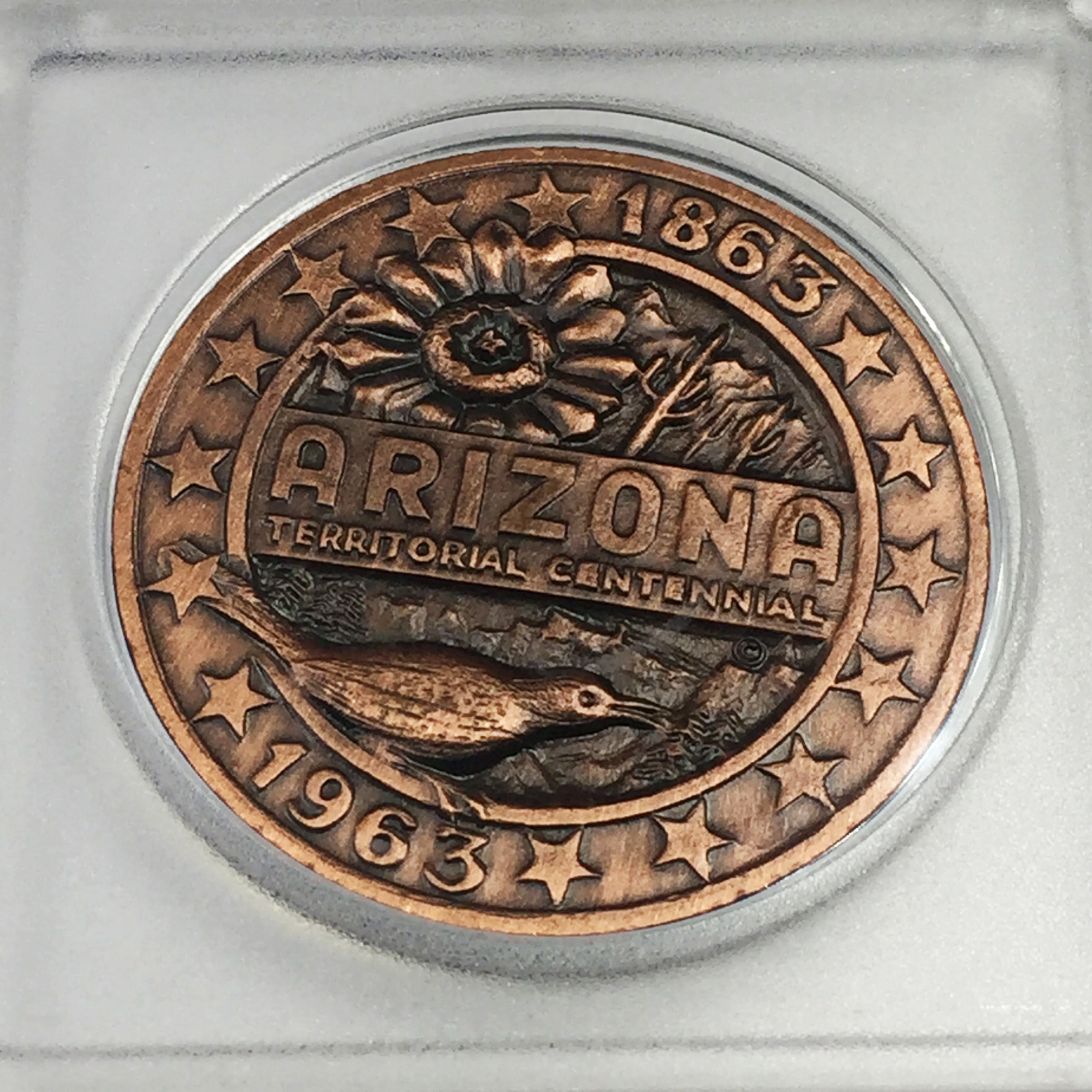 1963 Arizona Territorial Centennial Commemorative Coin/Medal | Property ...