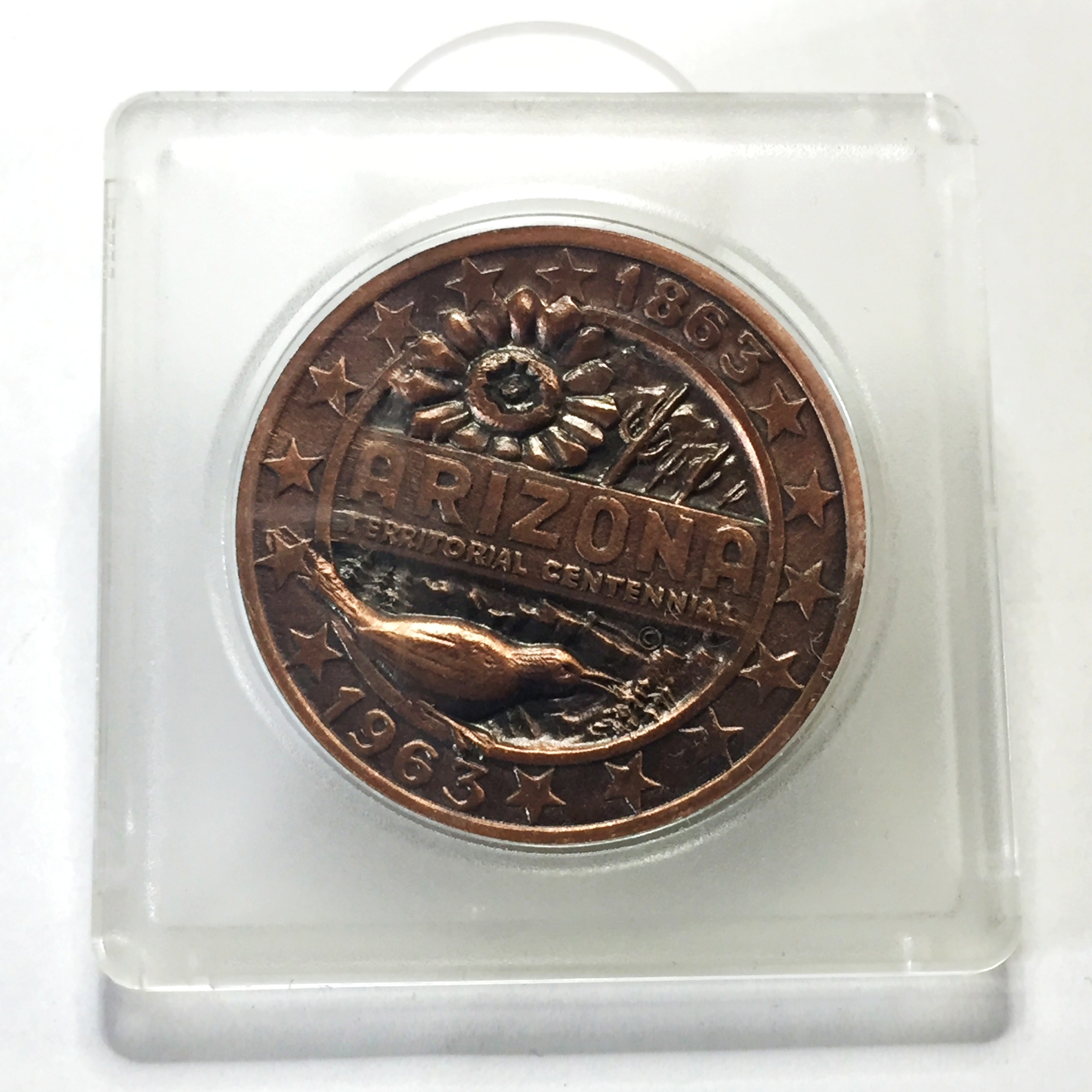 1963 Bronze Arizona Territorial Centennial Medallion*1.5" Diameter in ...