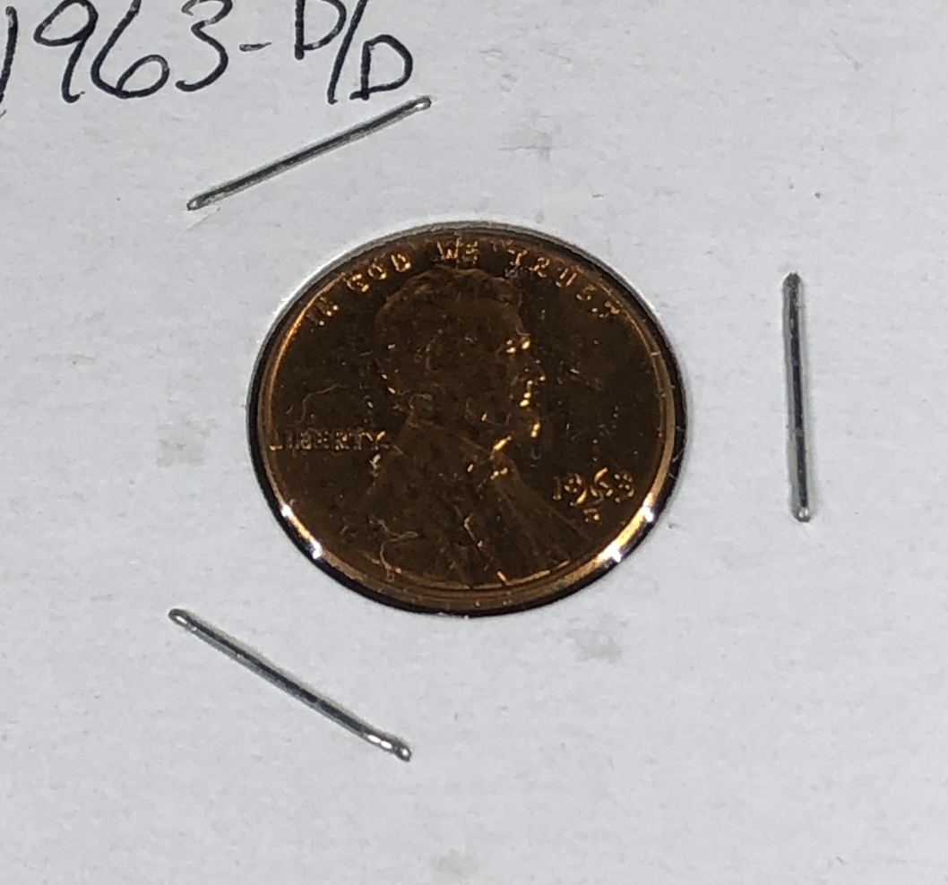 1963 Lincoln Cent Double D Repunched Mint Mark Error High Grade ...