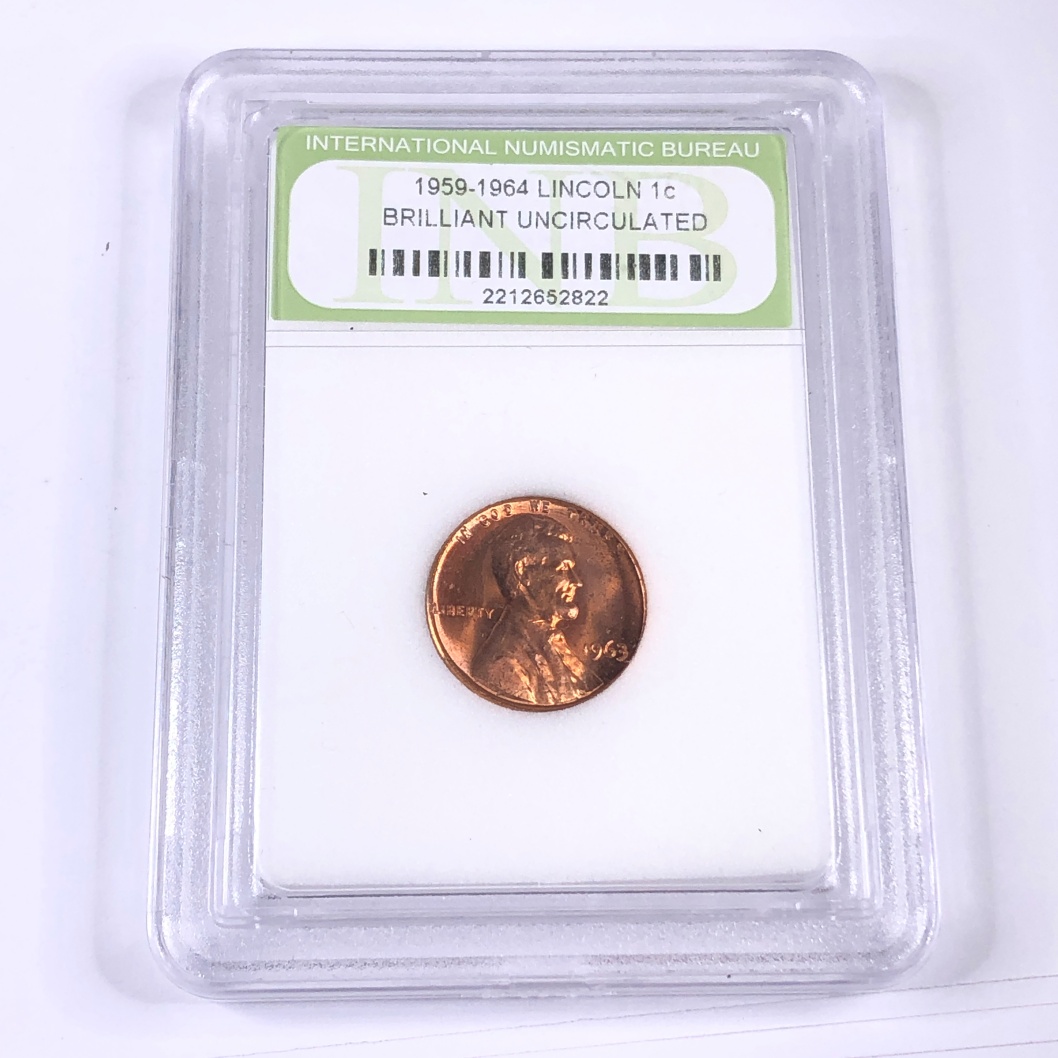 1963 Lincoln Head Memorial Cent*Graded Brilliant Uncirculated by INB ...