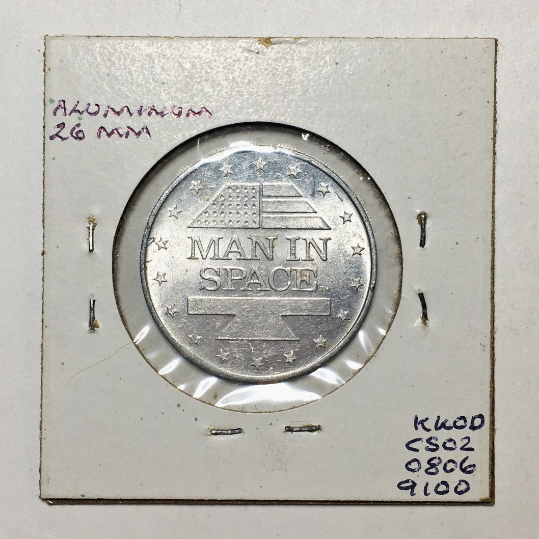 1963 Mercury IX Medallion*Man in Space*Aluminum*26mm | Property Room