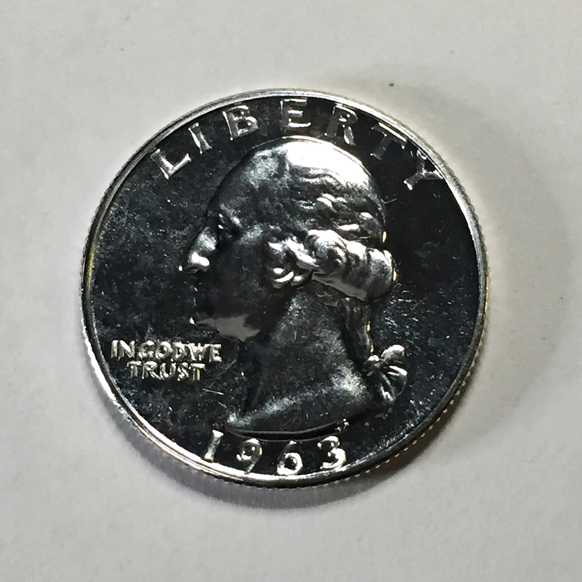 1963 Proof Silver Washington Quarter*Deep Cameo | Property Room