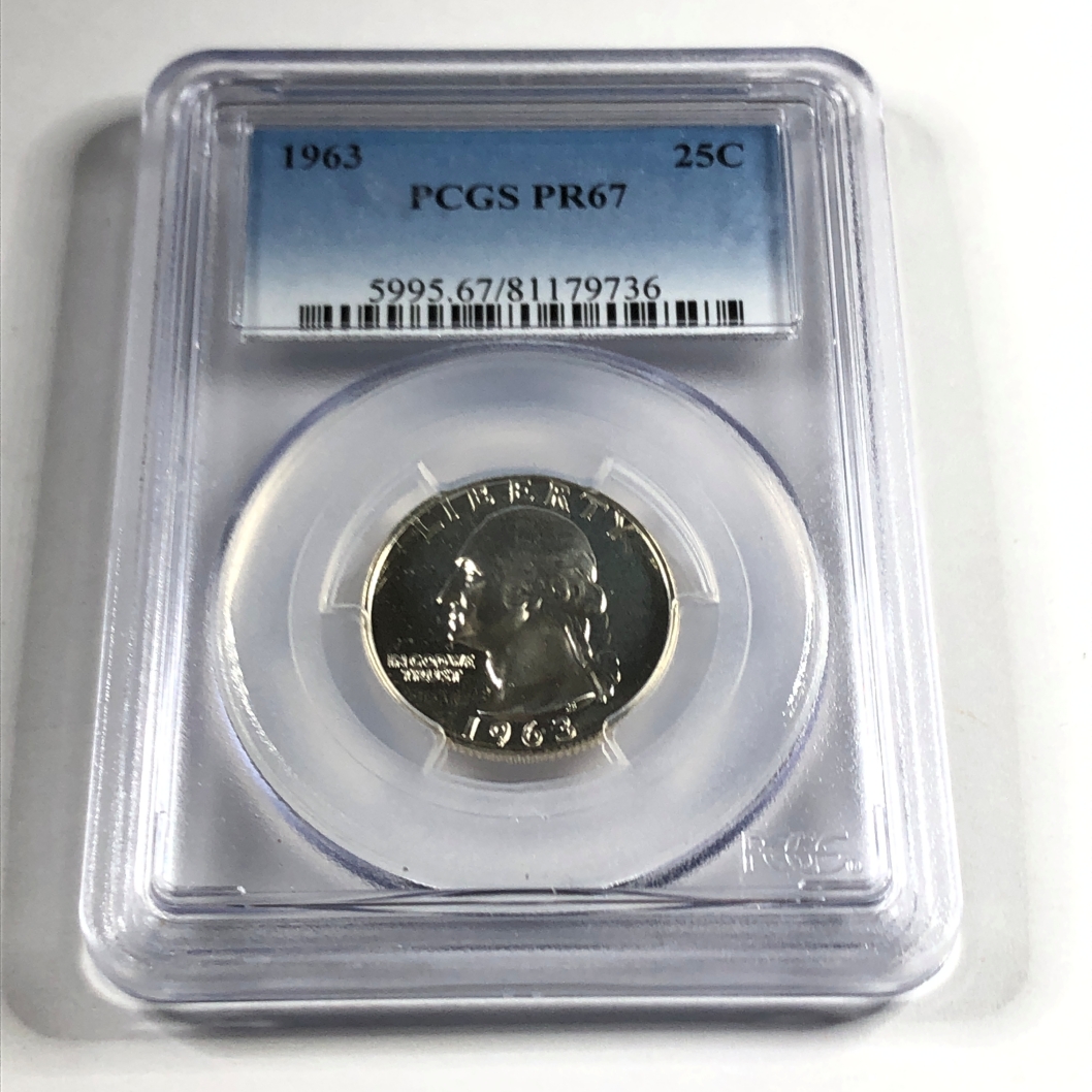 1963 Proof Silver Washington Quarter*Graded PR67 by PCGS | Property Room