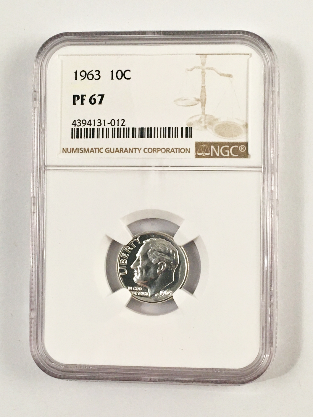 1963 Silver Proof Roosevelt Dime*Graded PF67 by NGC | Property Room