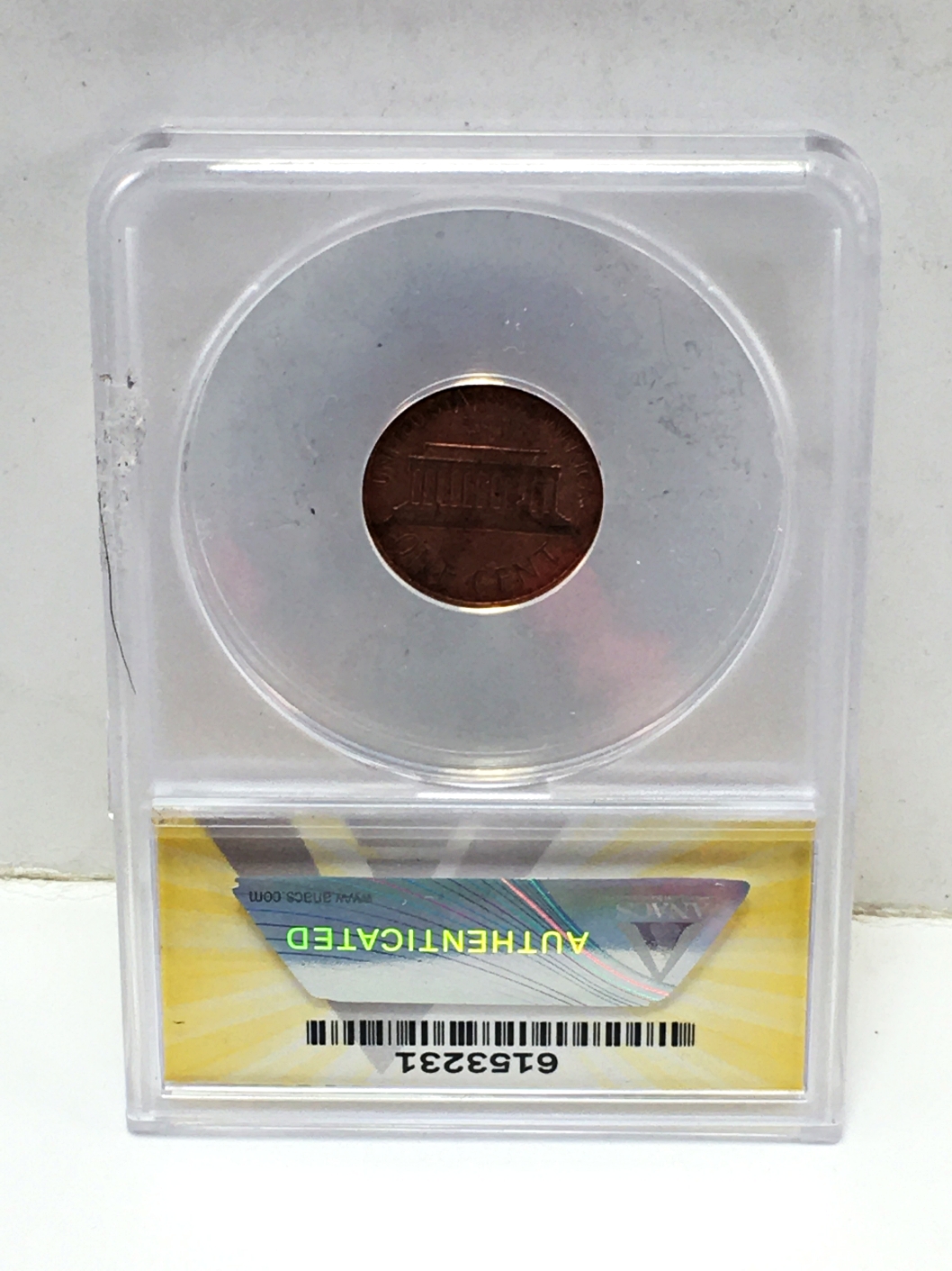 1963-D Lincoln Head Memorial Cent*Graded EF45 Details by ANACS | Property Room