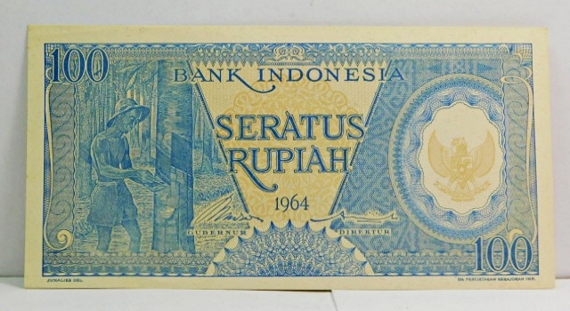1964 Indonesia 100 Rupiah Crisp Uncirculated Bank Note | Property Room