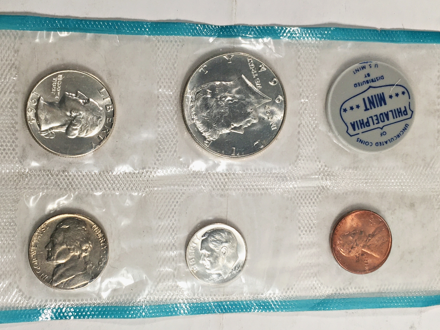 1964 Philadelphia Mint Uncirculated Silver Coin Set*In Original ...