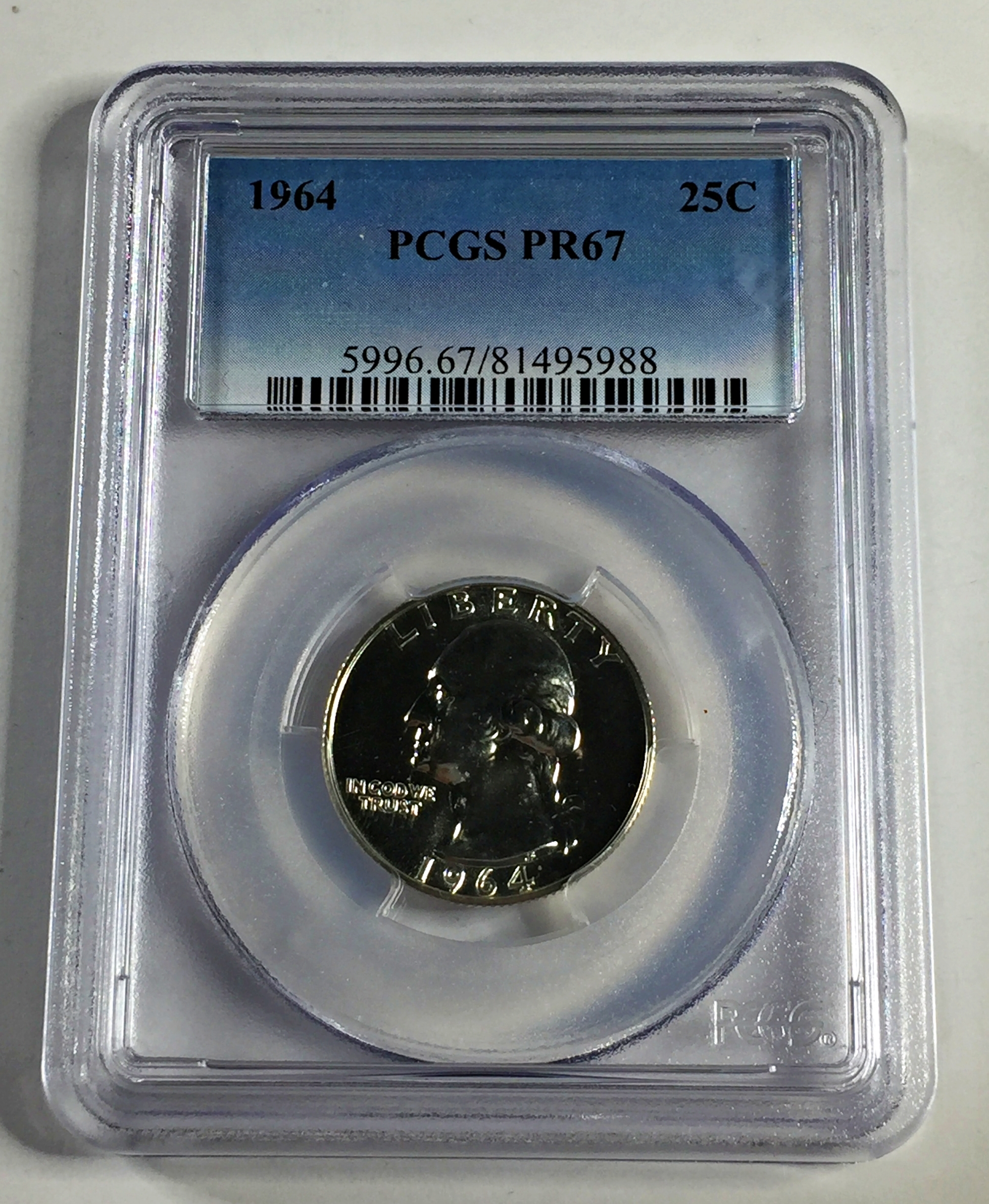 1964 Proof Silver Washington Quarter*Graded PR67 by PCGS | Property Room