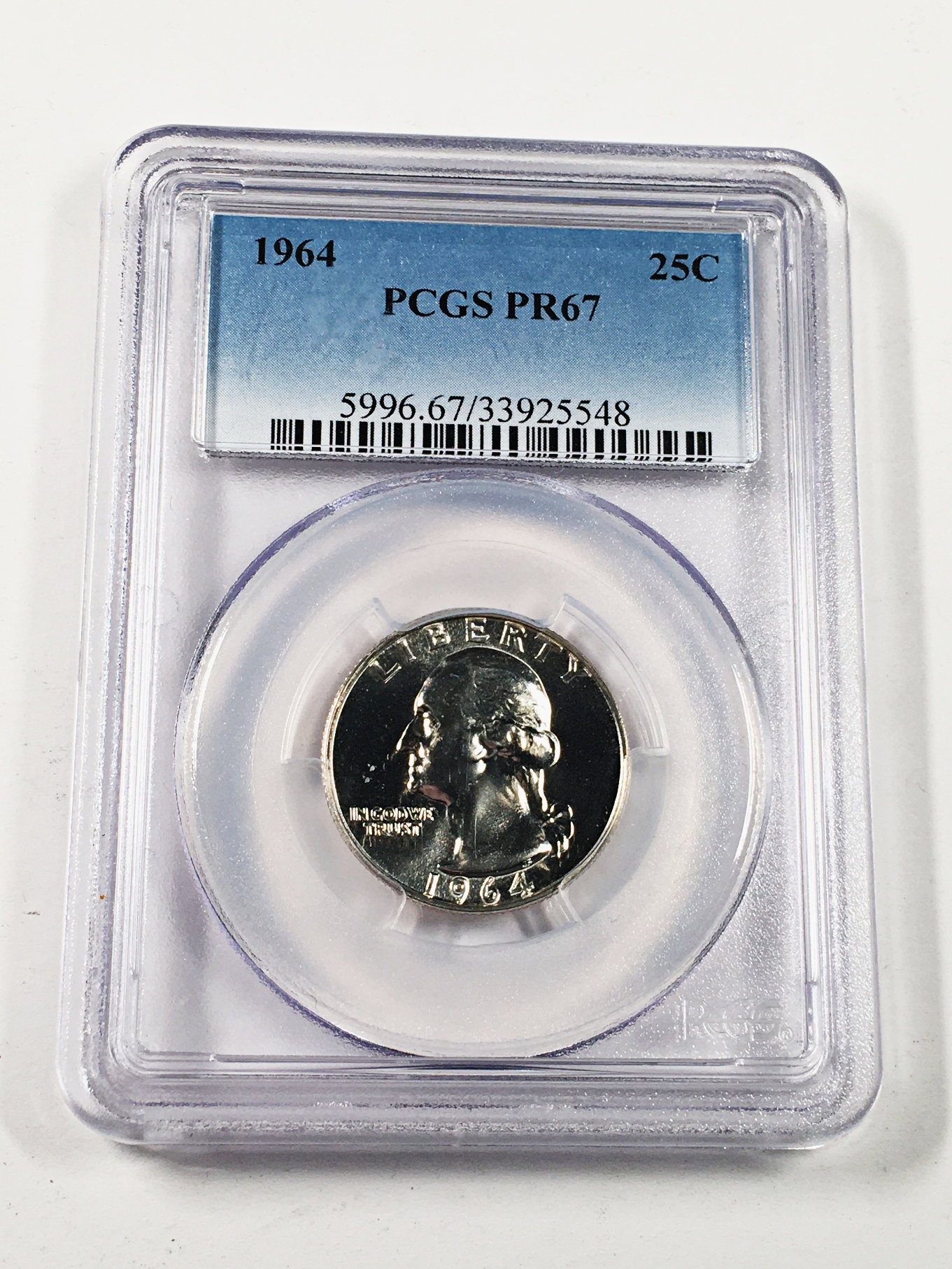 1964 Silver Proof Washington Quarter*Graded PR67 by PCGS | Property Room