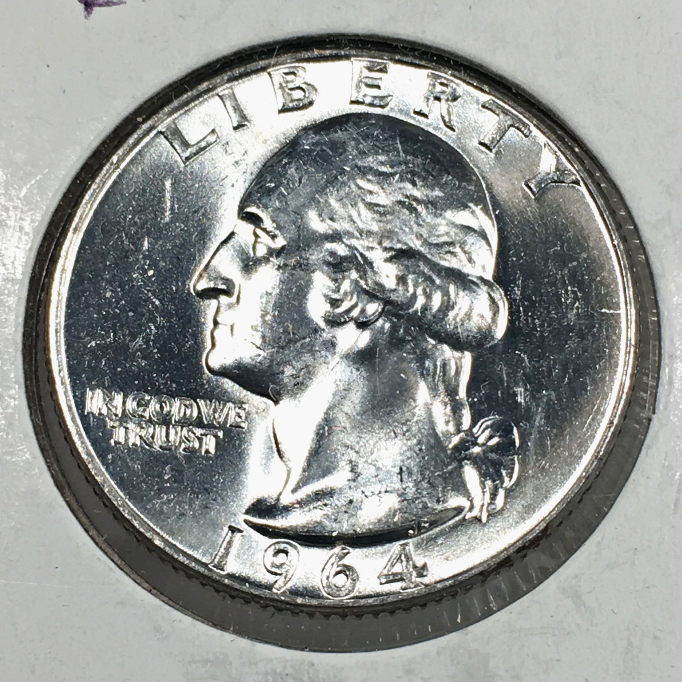 1964 Silver Washington Quarter*Uncirculated*Lustrous | Property Room