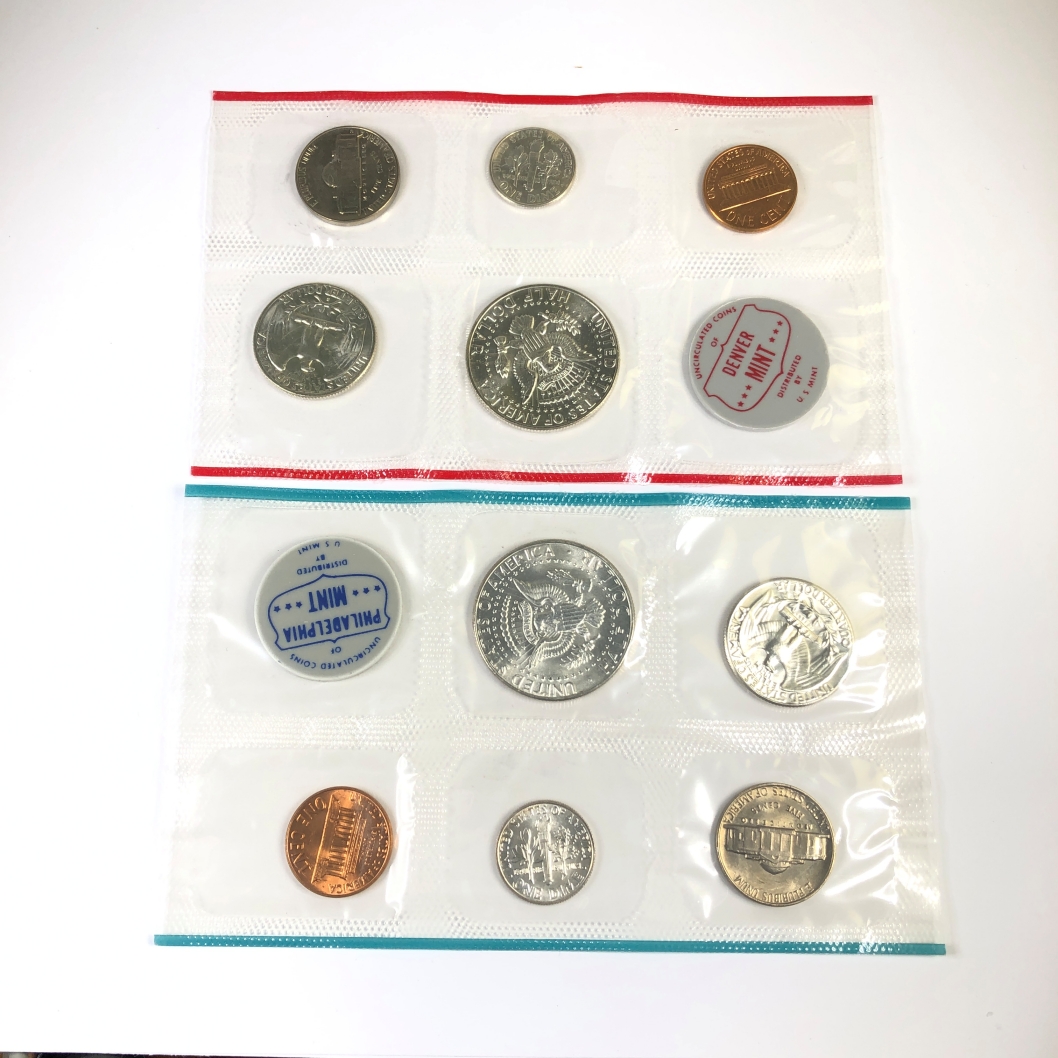 1964 United States Mint Silver Uncirculated Coin Set*Both P & D Mint ...