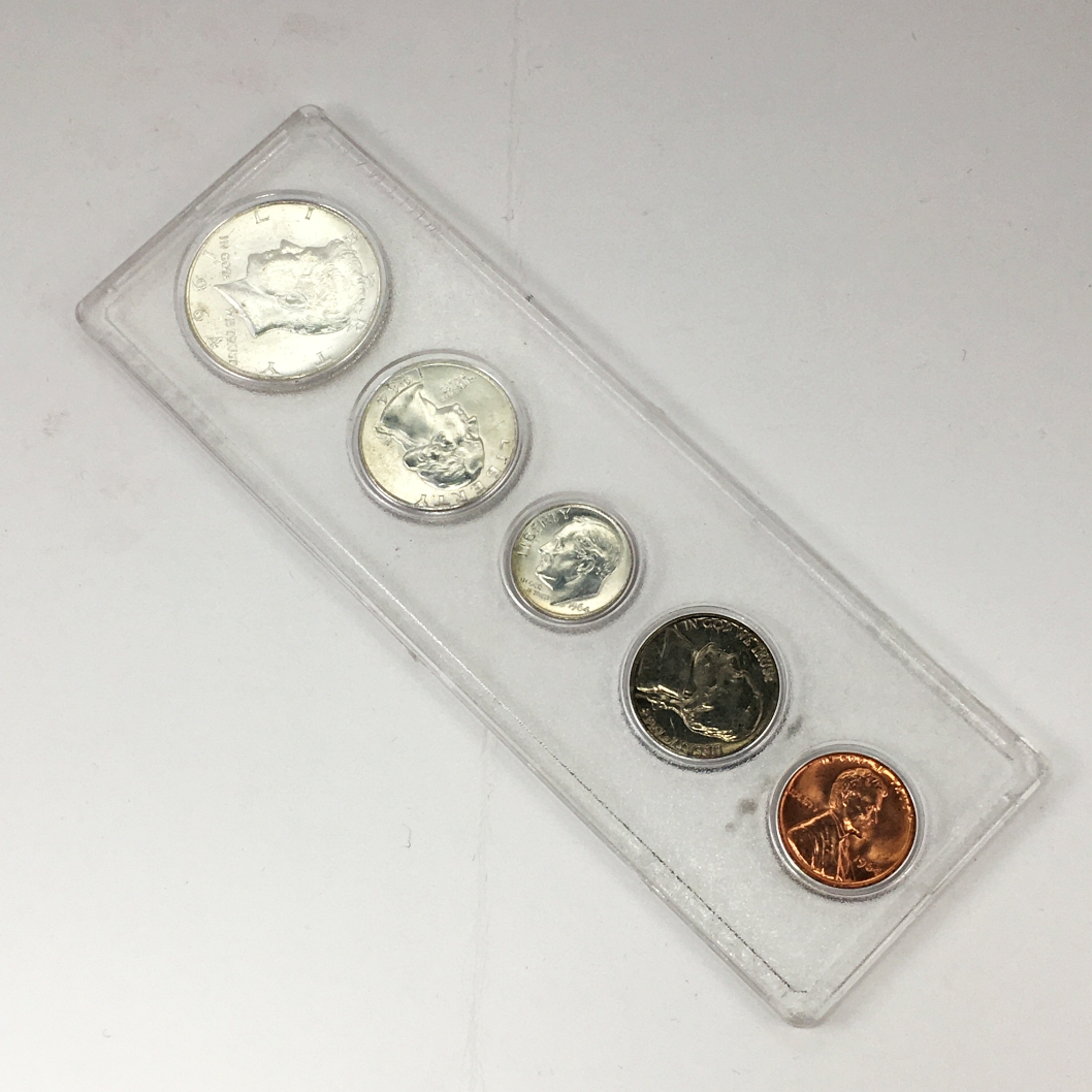 1964 United States Silver Mint Set*Nice Lustrous Coins*In Whitman ...