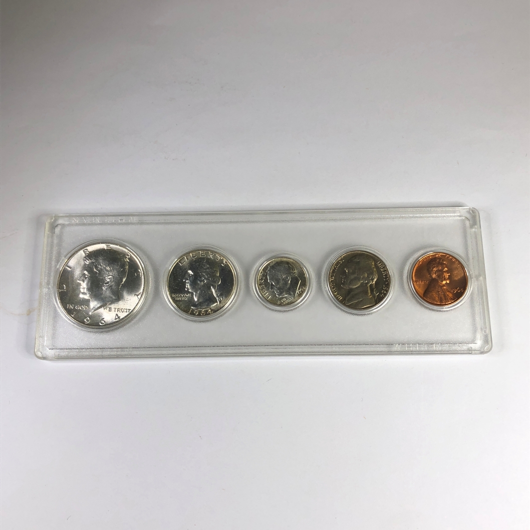 1964 United States Silver Uncirculated Coin Set*Lustrous*In Custom ...