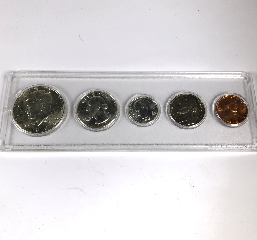 1964 United States Silver Uncirculated Coin Set*Original Mint Luster*In ...