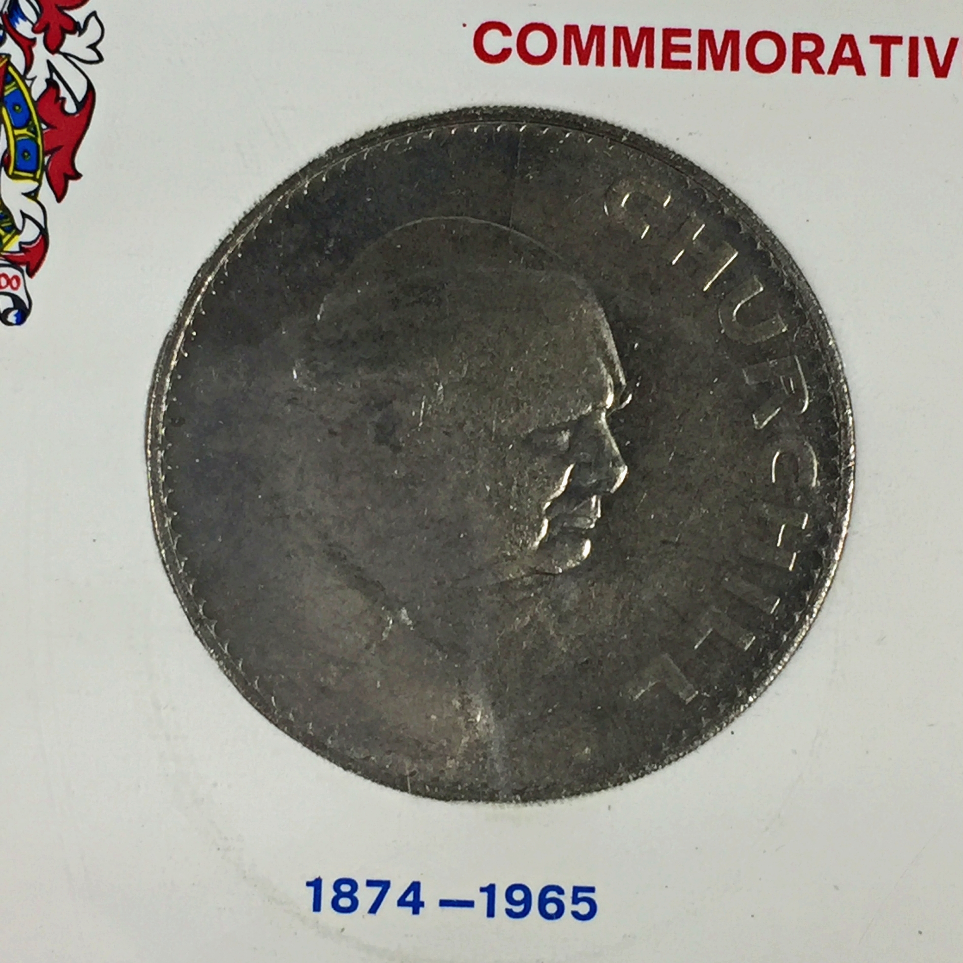 1965 Bahamas Commemorative One Crown Coin Featuring Winston Churchill ...