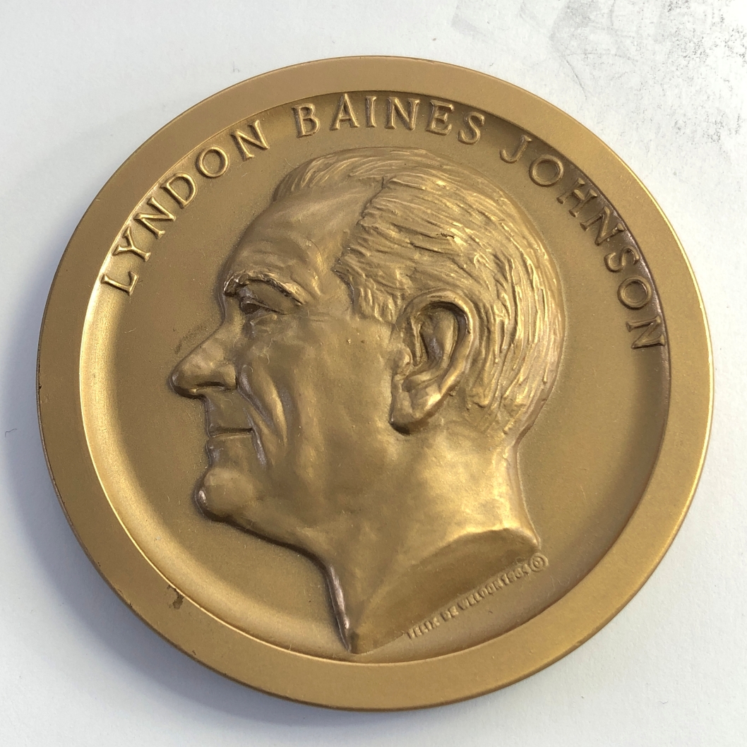 1965 Lyndon Baines Johnson Inaugural Bronze Medallion Commemorative*2. ...