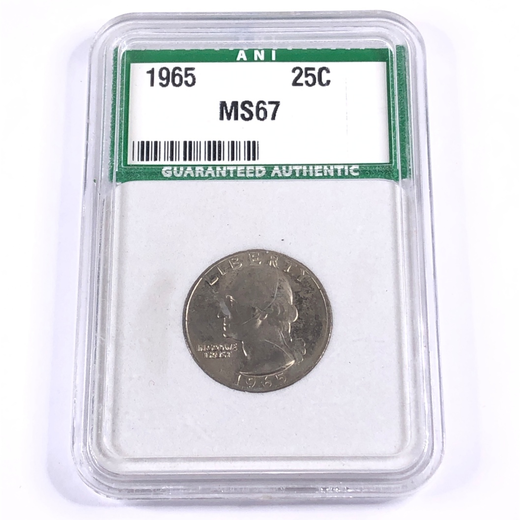1965 Washington Quarter*Graded MS67 by ANI | Property Room