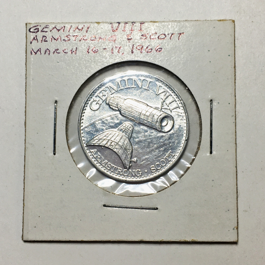 1966 Gemini VIII Medallion*Man in Space*Aluminum*26mm | Property Room
