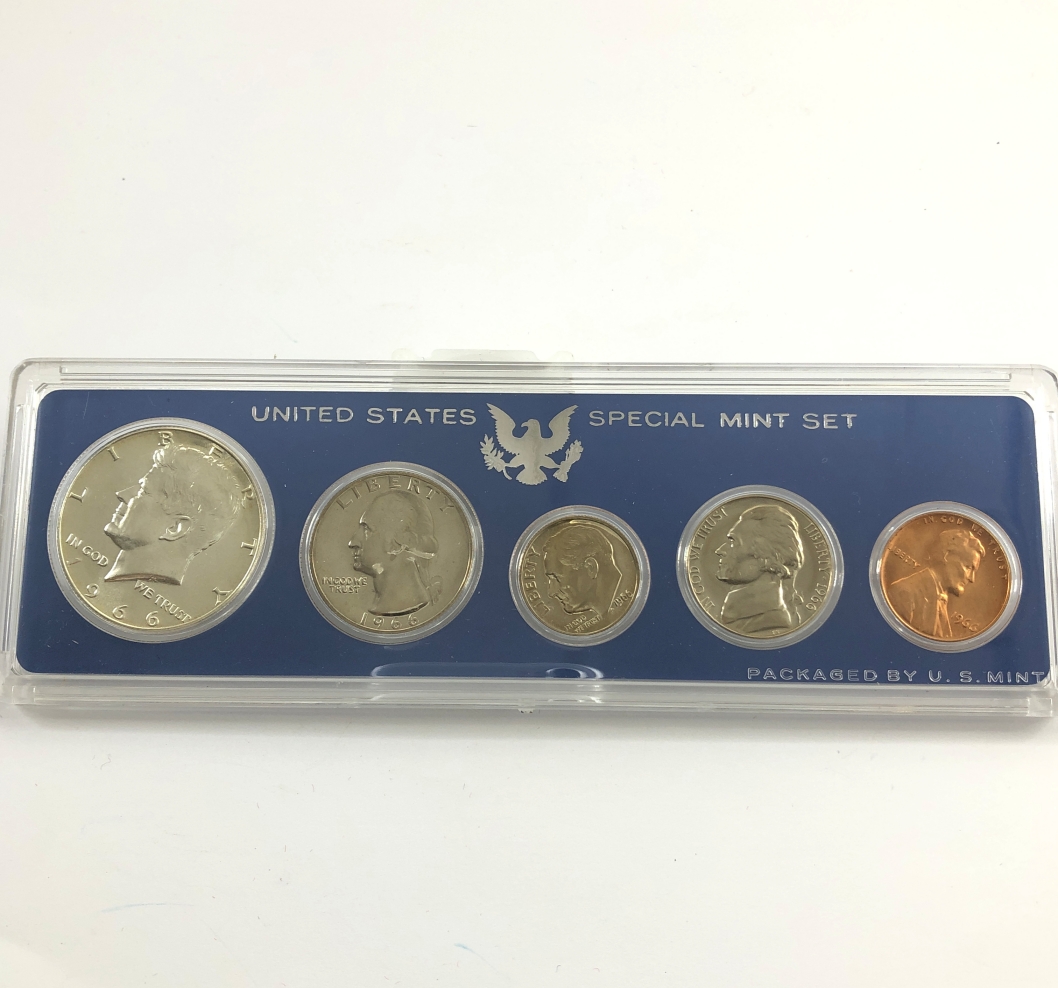 1966 United States Special Mint Set*Kennedy Half Dollar is Silver*In ...