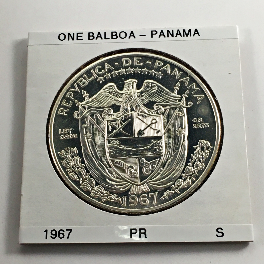1967 Panama Silver One Balboa*26.73 Grams .900 Fine Silver*Proof*Deep ...