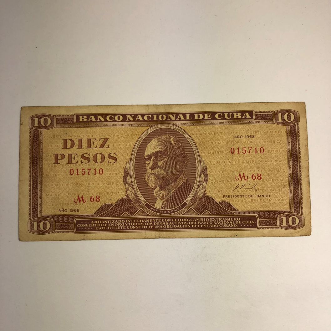1968 10 Pesos Banknote *In protective sleeve | Property Room
